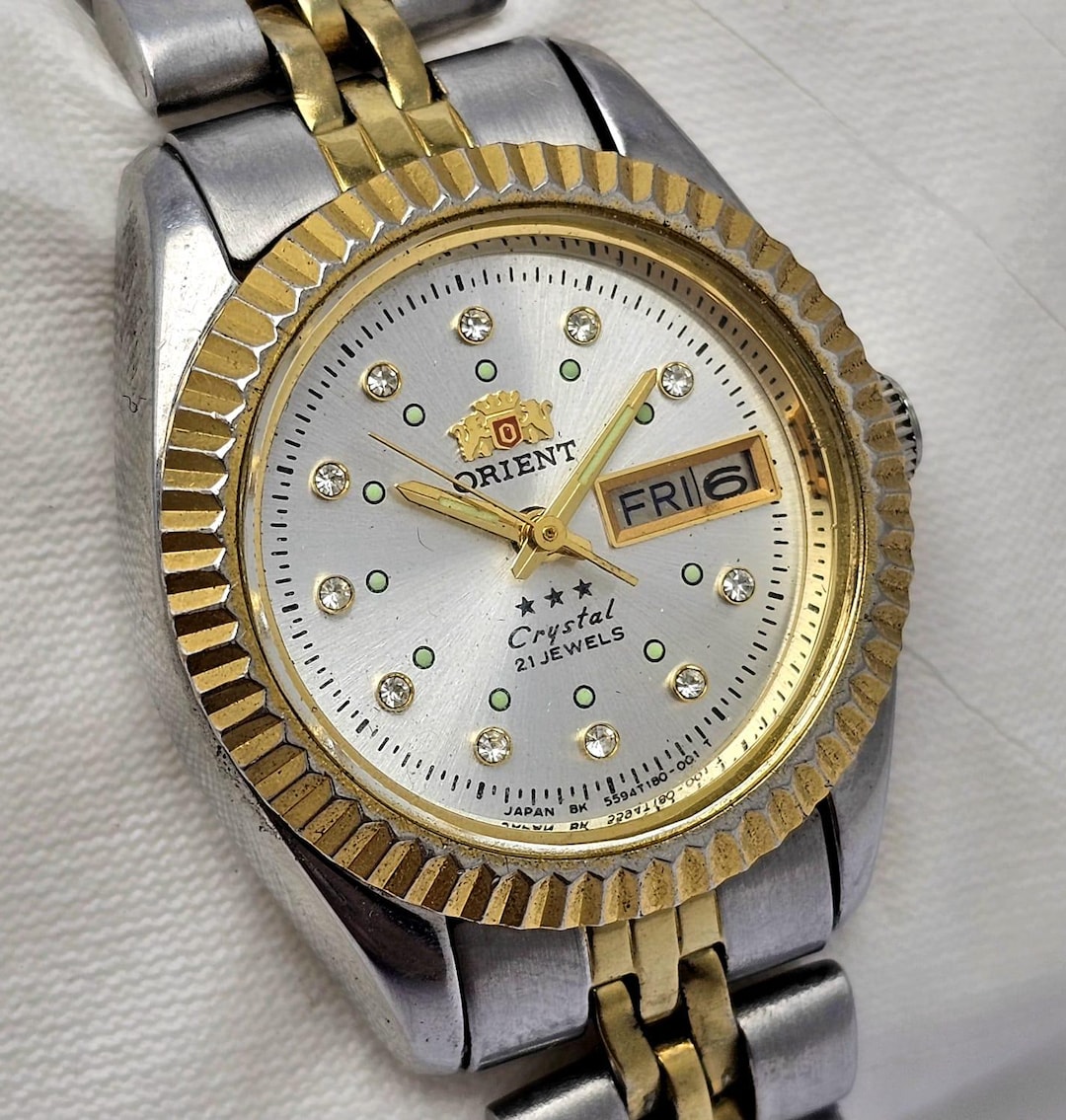 Orient Tri Star Crystal President Automatic Day/date Vintage Women’s ...