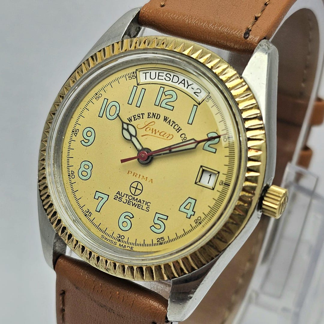 West End Watch Co Sowar Prima President Day/date Automatic Vintage Men ...