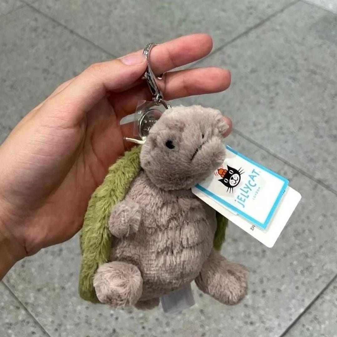 Jellycat Timmy Turtle Bag Charm – Soft Plush Toy Keychain Best Gift - Etsy