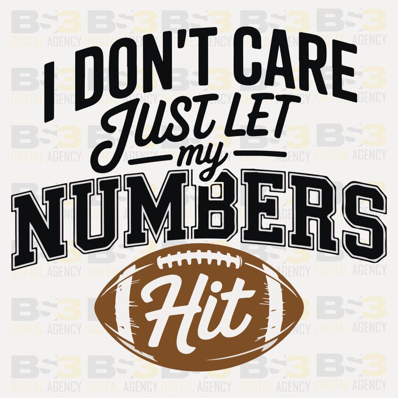 Game Day SVG – Funny Football Numbers Design (digital Download) - Etsy