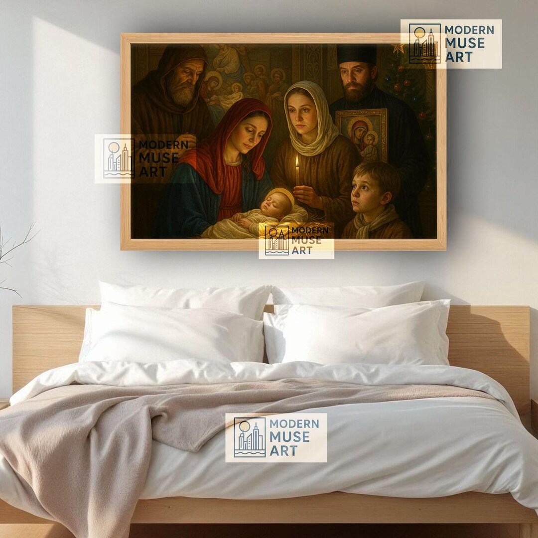 Holy Nativity Wall Art: Minimalist Religious Christmas Decor (digital ...