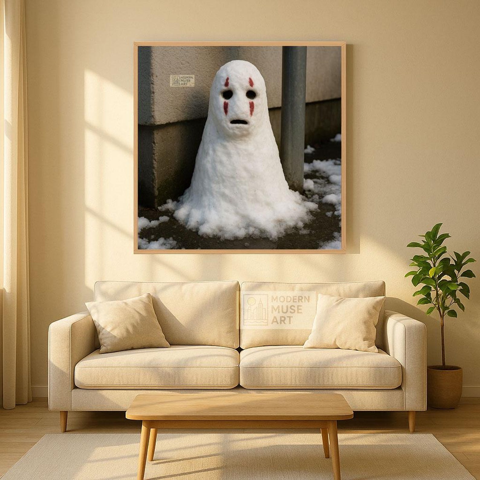 Snow Ghost Sculpture Print: Minimalist Winter Photography Wall Art ...