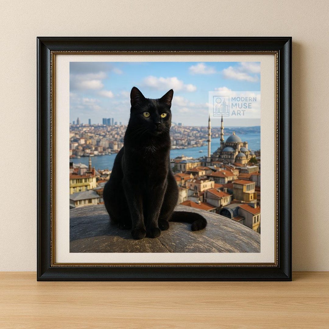 Black Cat Istanbul Wall Art – Downloadable Travel Print, Turkish ...