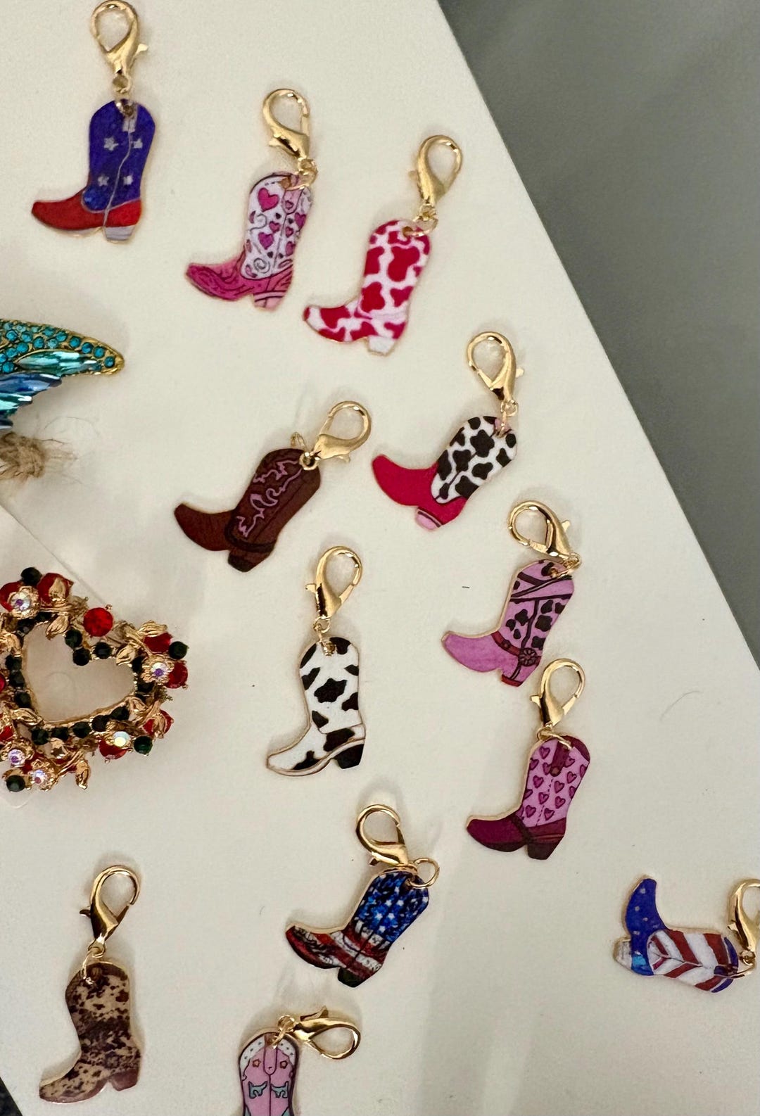 Cowboy Boot Key Ring - Etsy