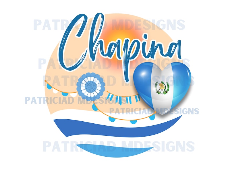 Chapina-guatemala PNG Image Patriotic Heart (3200x2400) -PNG ...