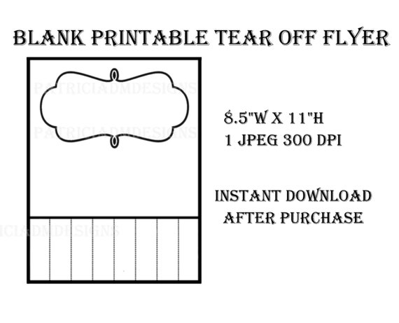 Diy Printable Blank Flyers