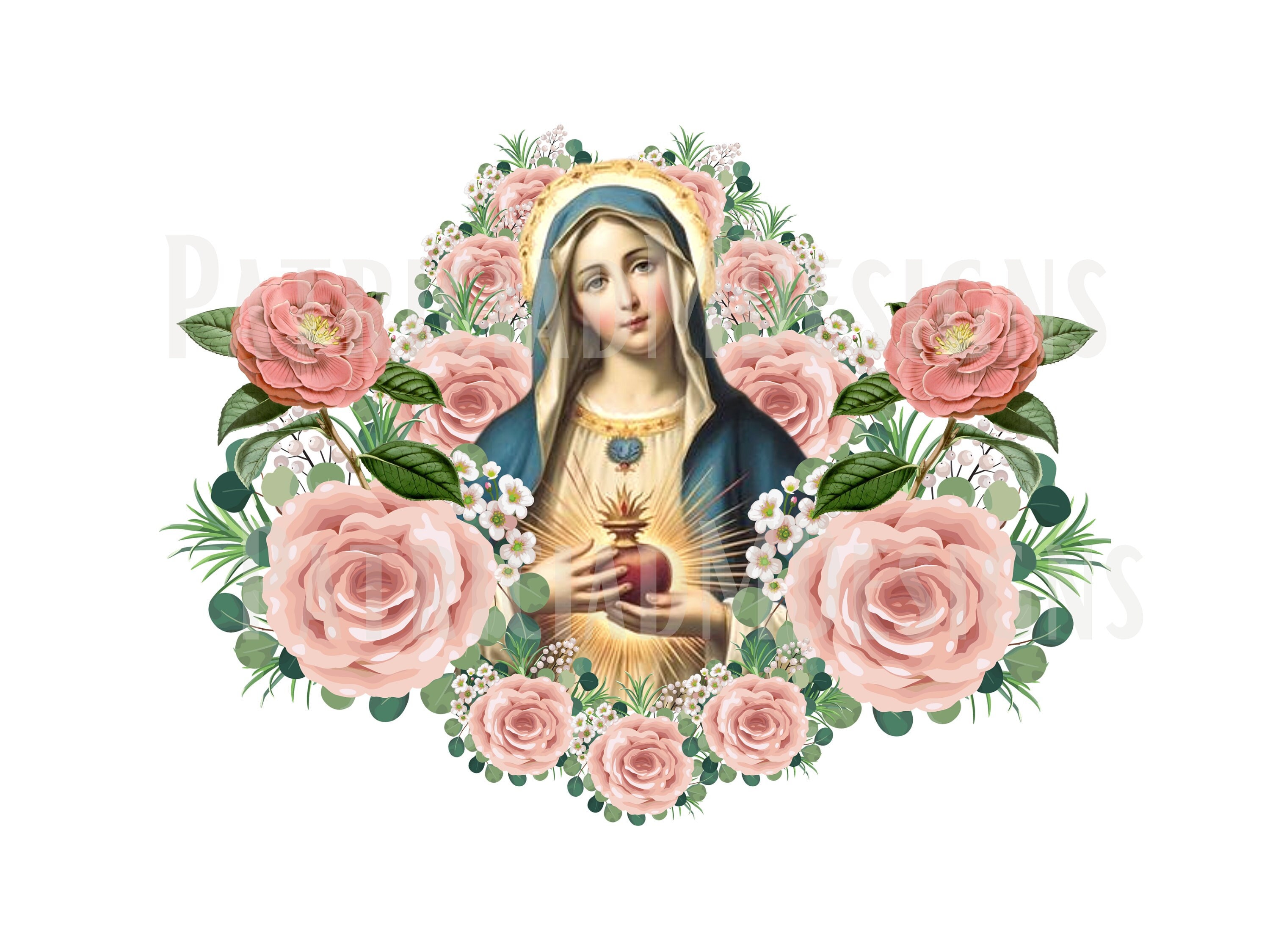 Sacred Heart of Mary- PNG Image (3200x2400px) in 300 Dpi -files for ...