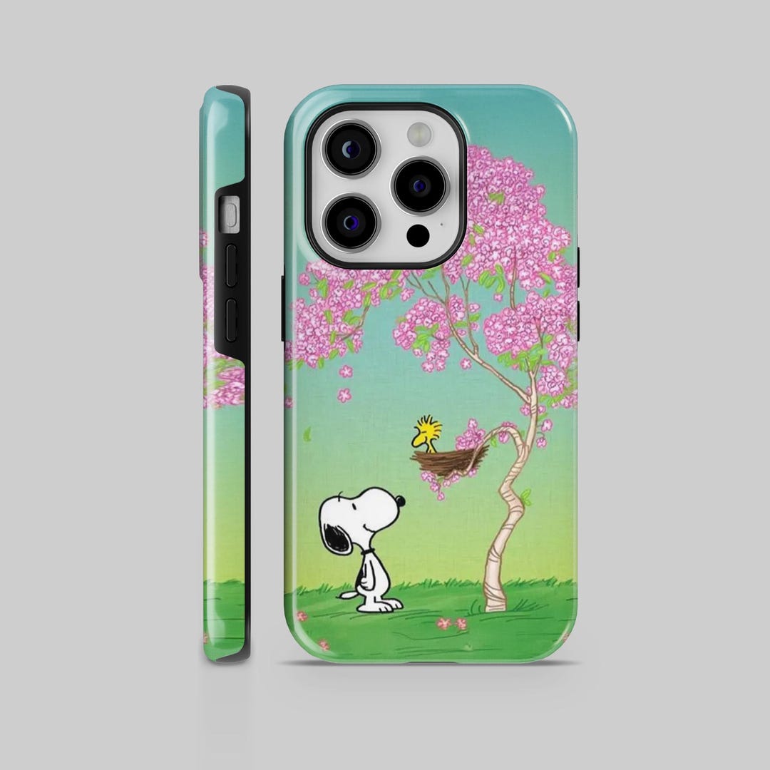 Snoopy and Woodstock Spring Blooming Tough or TPU Phone Case for ...