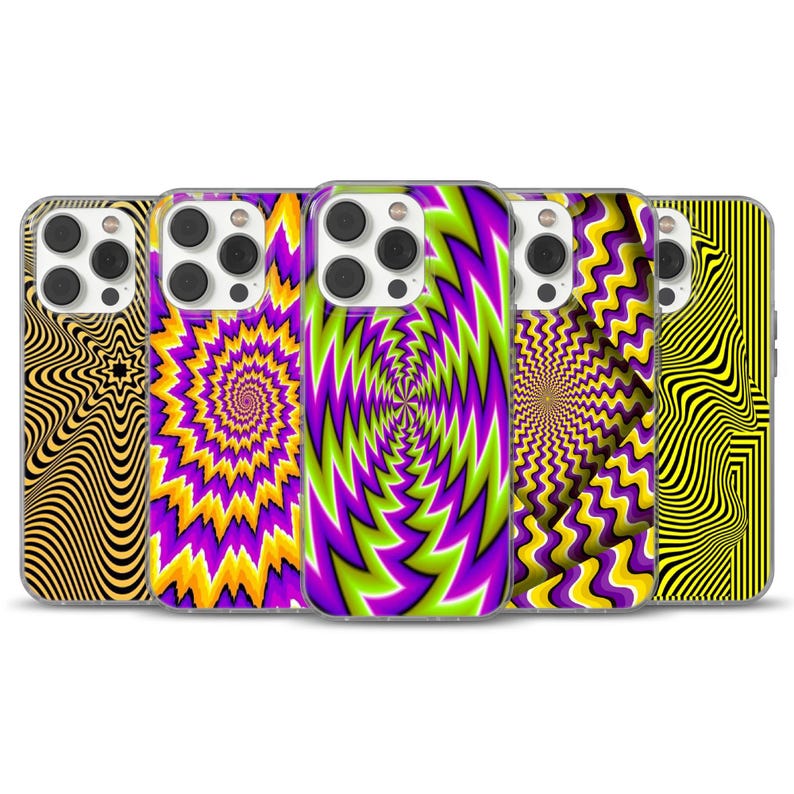Optical Illusion Phone Case Aesthetic Trippy Art Cover for iPhone 16e ...
