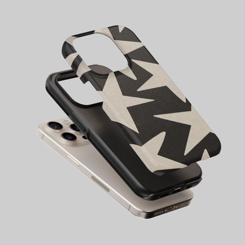 Vintage Large Stars Tough or TPU Phone Case: Retro Y2K Black; Iphone ...