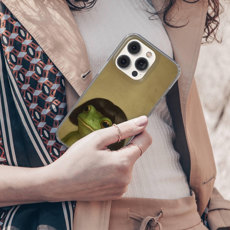 Quirky Frog Bob Haircut iPhone Case, Lightweight TPU Cover - Etsy