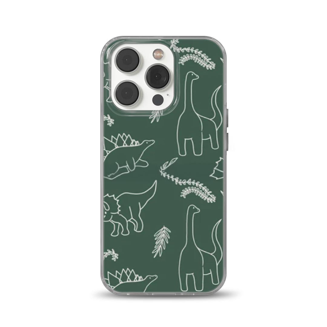 Kids Dinosaurs Phone Case | Cute Kawaii Dino Plants | Cover for iPhone ...