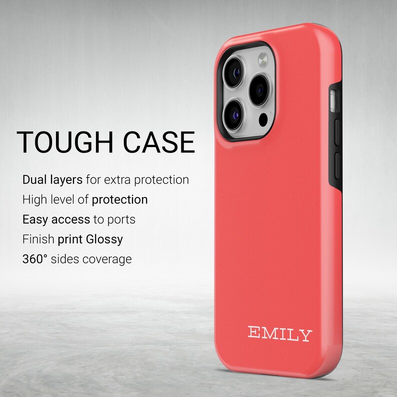 Red Personalized Initial or Name iPhone Case for iPhone 17 Pro Max, 16e ...