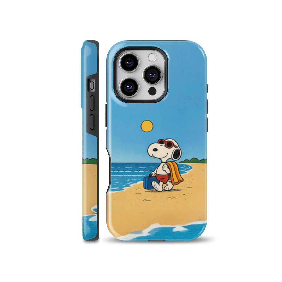 Snoopy & Woodstock Beach Tough Phone Case - Etsy