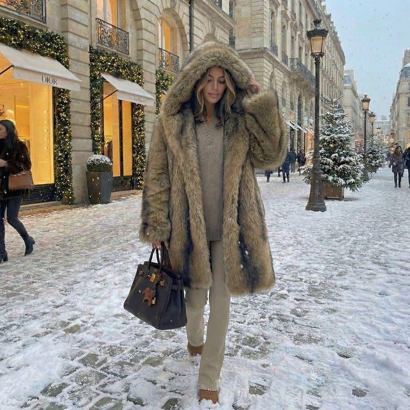 Parka Fur Coat Women - Etsy