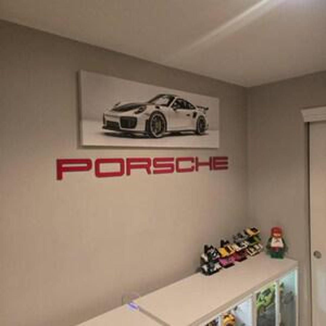 Porsche 3D Wall Lettering Decor - Etsy