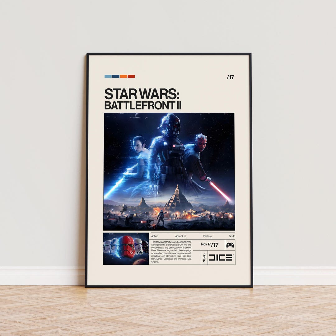 Star Wars - Battlefront II Poster, Video Game Poster, Minimalist Game ...