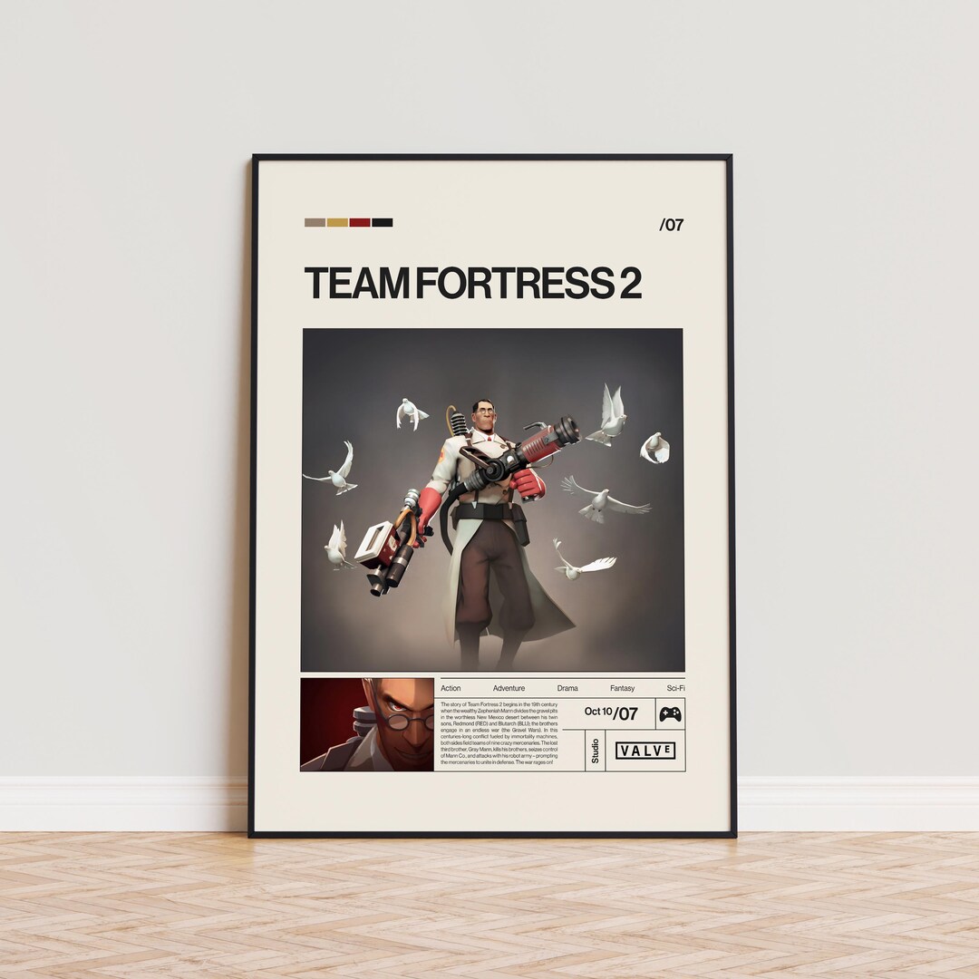Team Fortress 2 Poster, Minimalist Video Game Art - Etsy