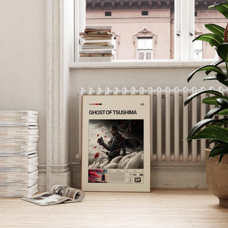 Ghost of Tsushima Poster, Video Game Poster, Minimalist Game Print ...