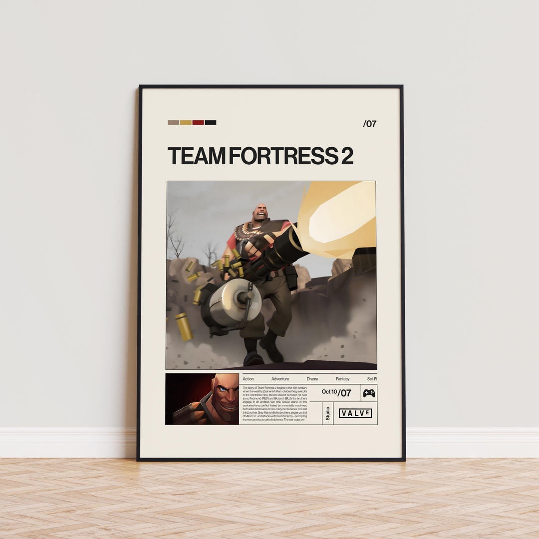 Team Fortress 2 Poster, Minimalist Video Game Art - Etsy