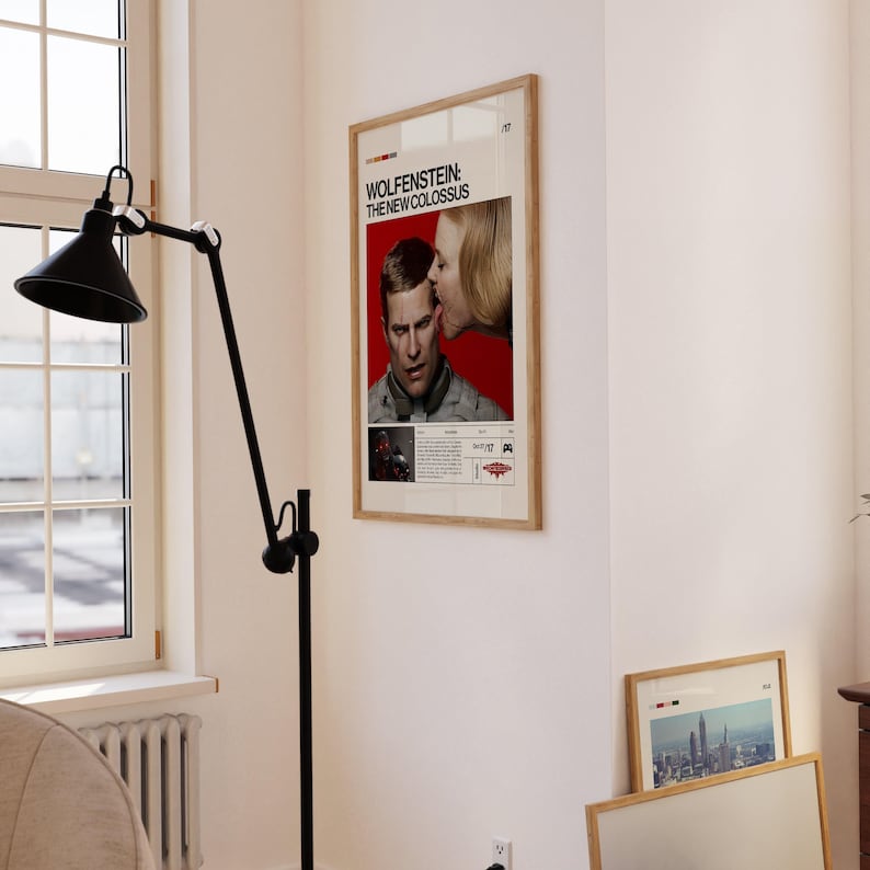 Wolfenstein 2 the New Colossus Poster, Video Game Poster, Minimalist ...