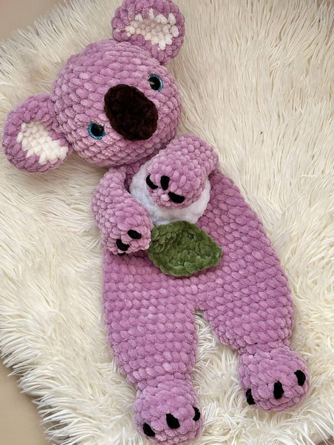 Crochet Koala Snuggler Pattern Amigurumi Koala Baby Lovey Pdf Pattern ...