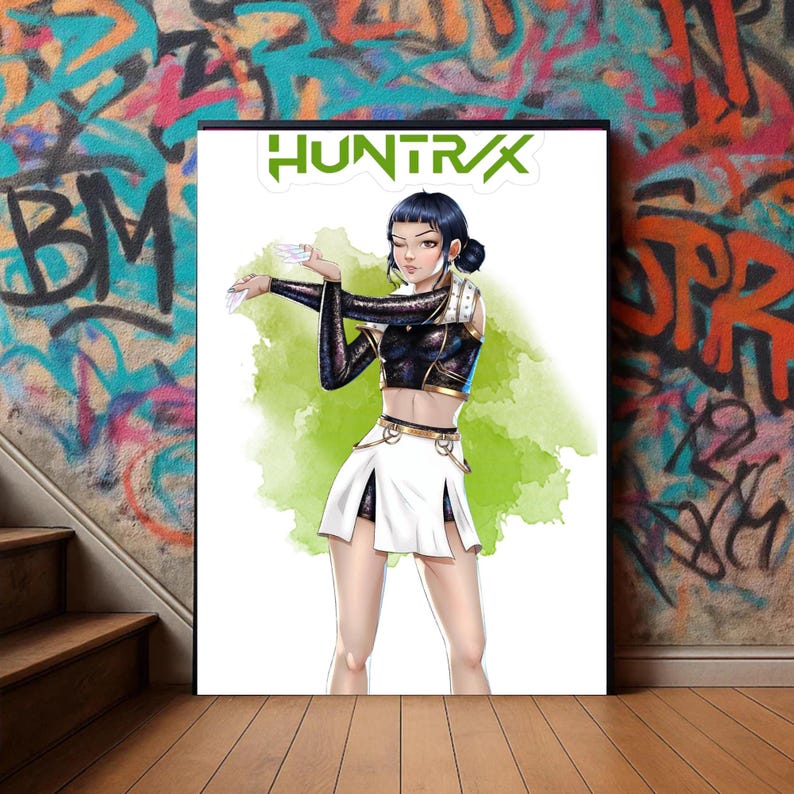 Kpop Demon Hunters Poster Huntrx Fan Art Wall Print for K-pop Demon ...