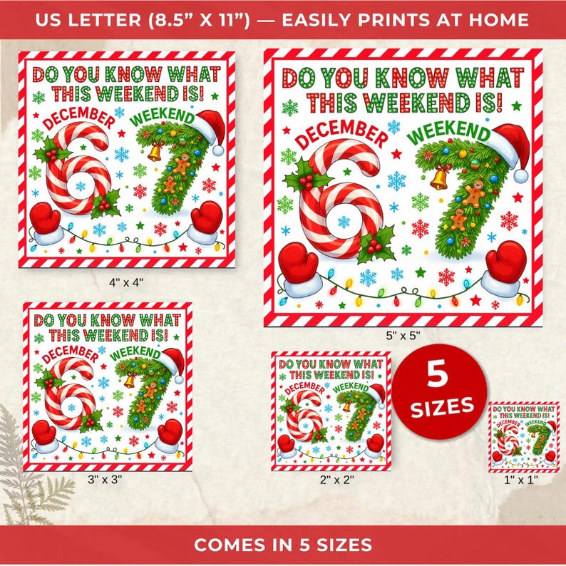 6 7 Printable Elf Prop, Six Seven Funny Meme Christmas, Trending 67 ...