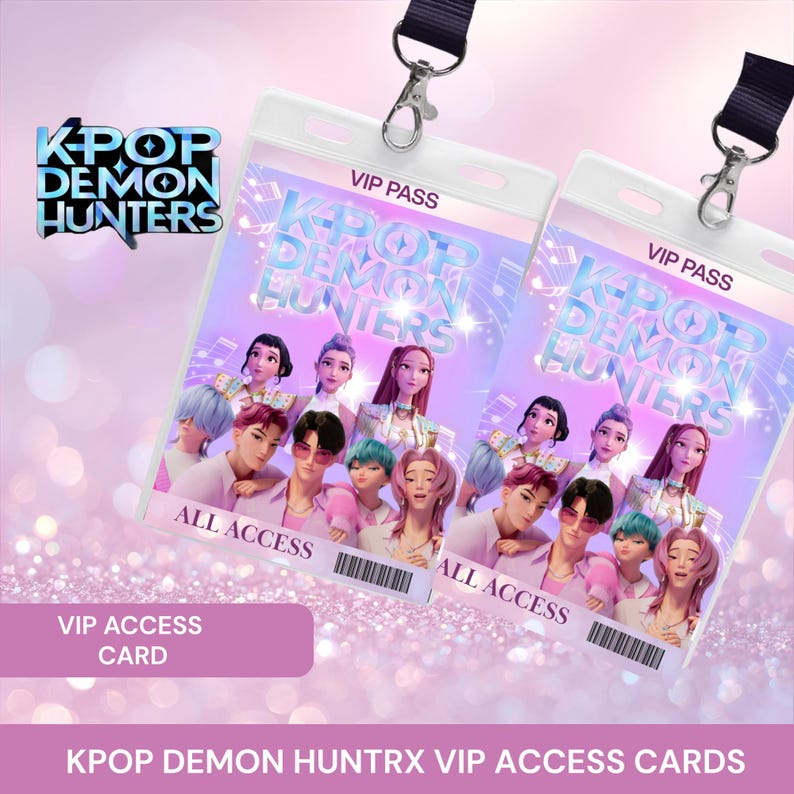 Kpop Demon Hunters VIP Pass Bundle | Huntrix & Saja Boys ID Badges ...