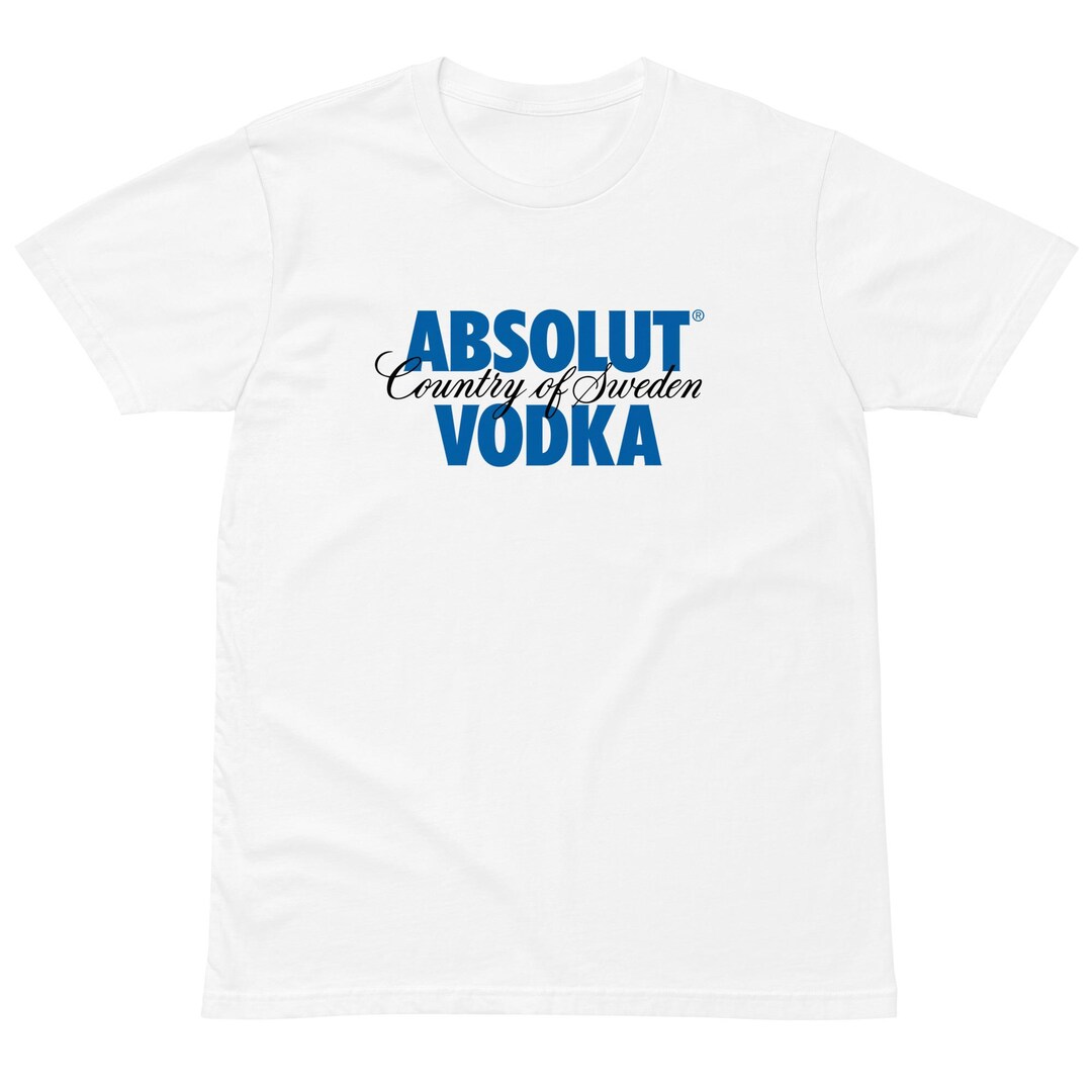 Absolut Vodka Style T-shirt | Minimal Typography Graphic Tee | Clean ...