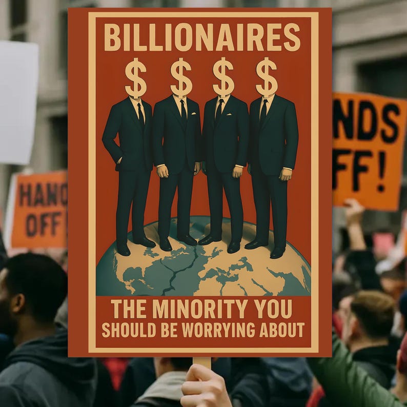 Anti Billionaire Poster, DIY Protest Sign, the Minority You Should Be ...