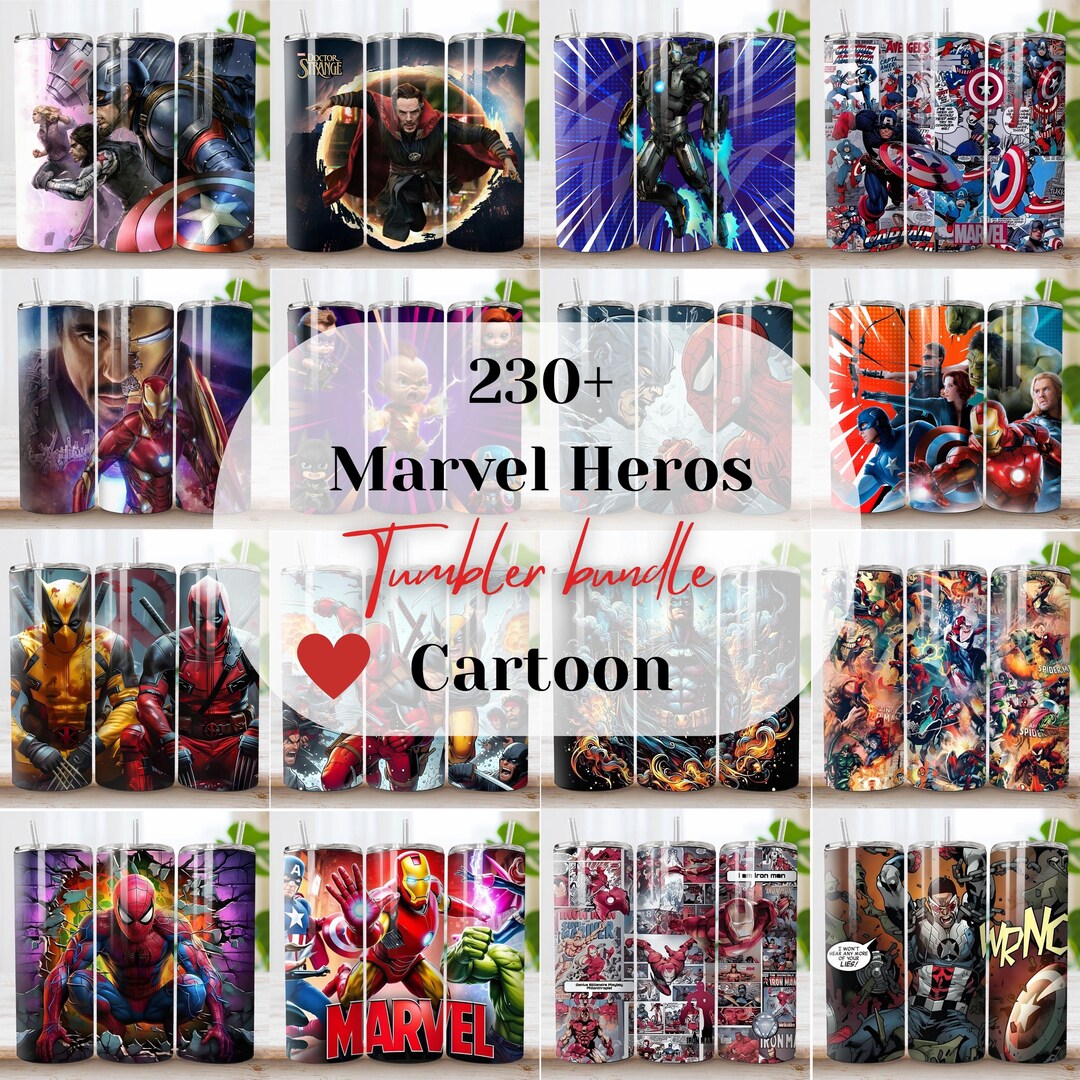 Marvel Heroes 20-oz Sublimation Wrap - Etsy