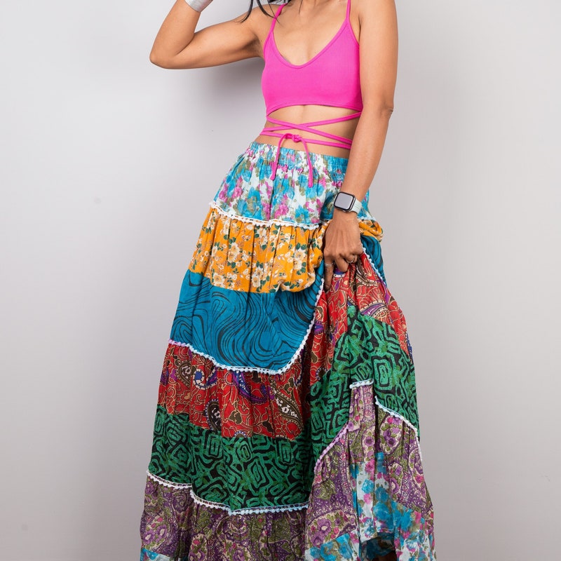 Patchwork Skirt - Etsy