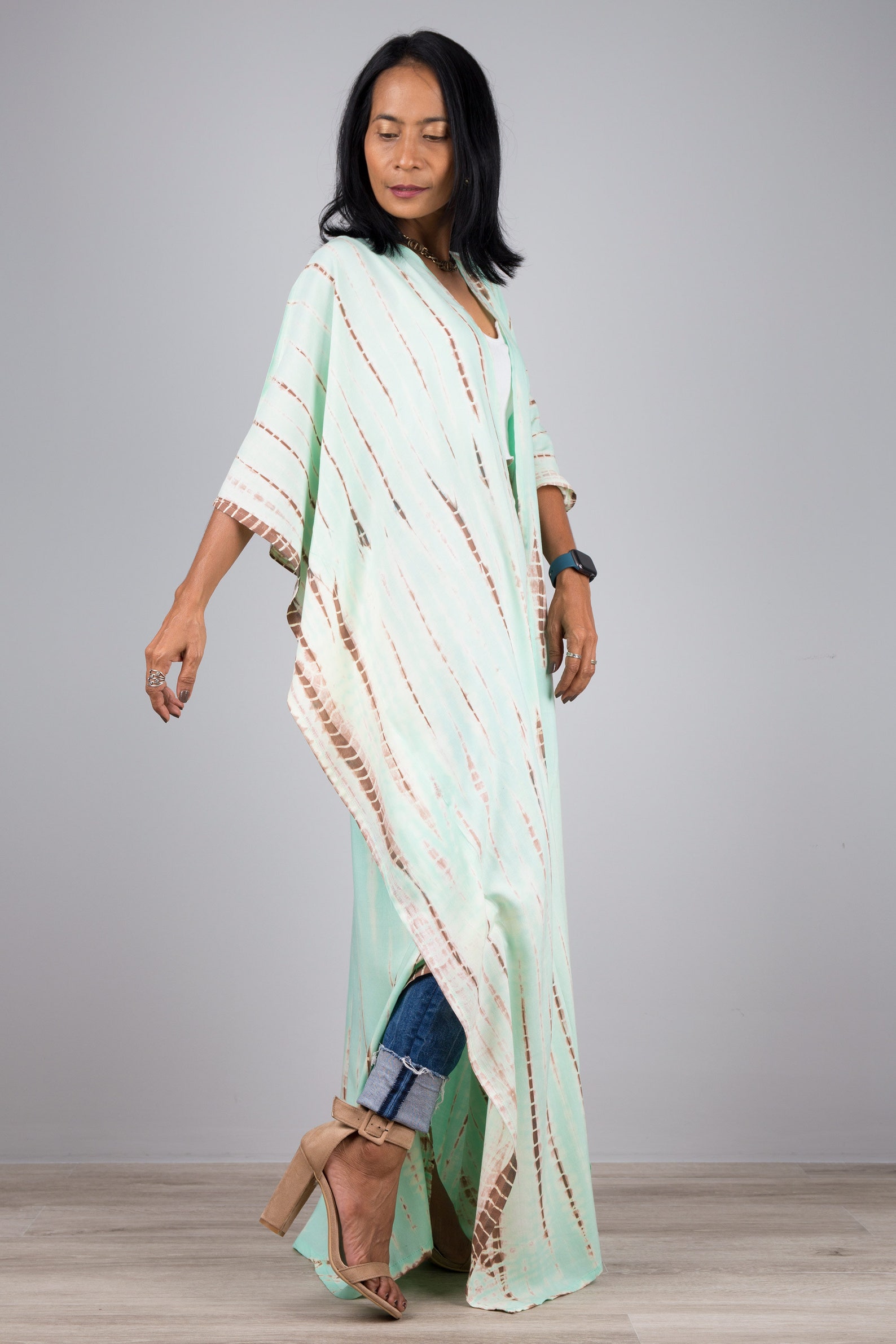 Tie Dye Robe Beach Cover Tie Dye Duster Vest Festival Wear - Etsy