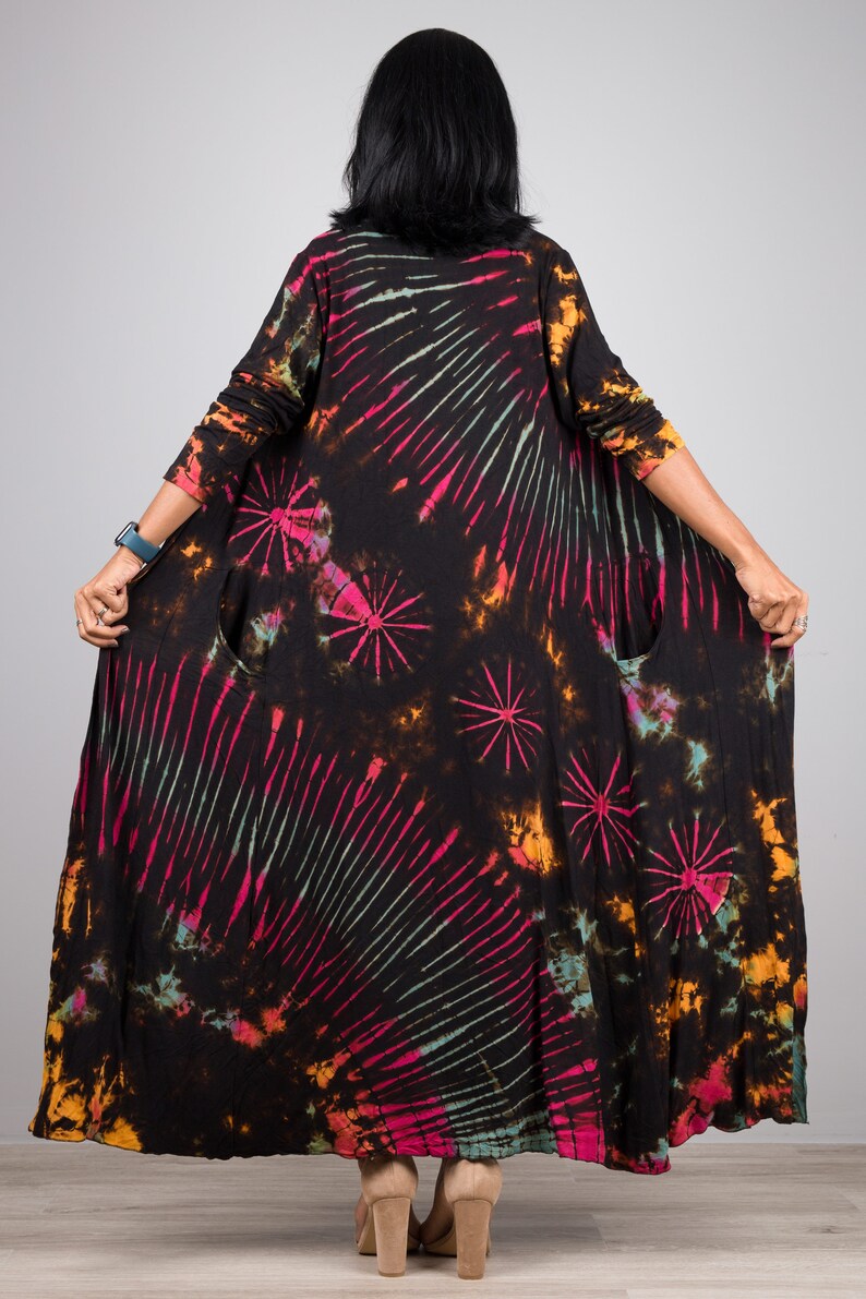 Tie Dye Robe Tie Dye Lounge Wear Cardigan Boho Kimono | Etsy