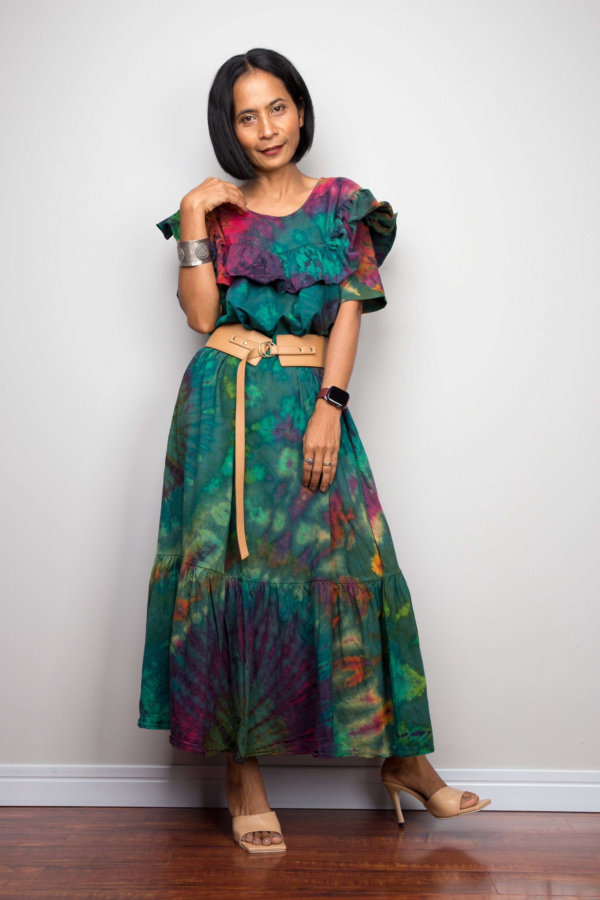 Tie dye dress Hippie Festival midi dress Gypsy dress Summer | Etsy