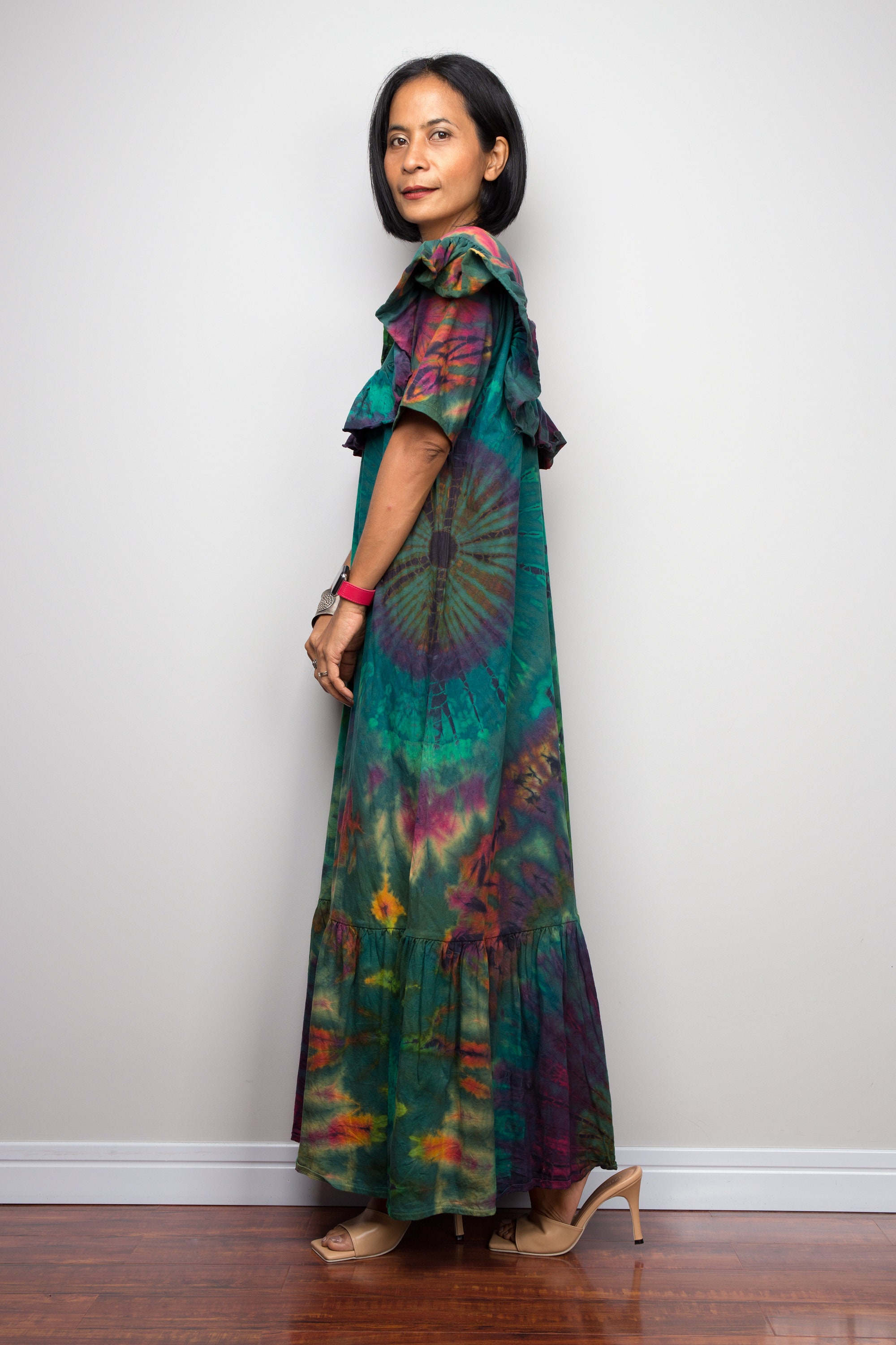 Tie dye dress Hippie Festival midi dress Gypsy dress Summer | Etsy