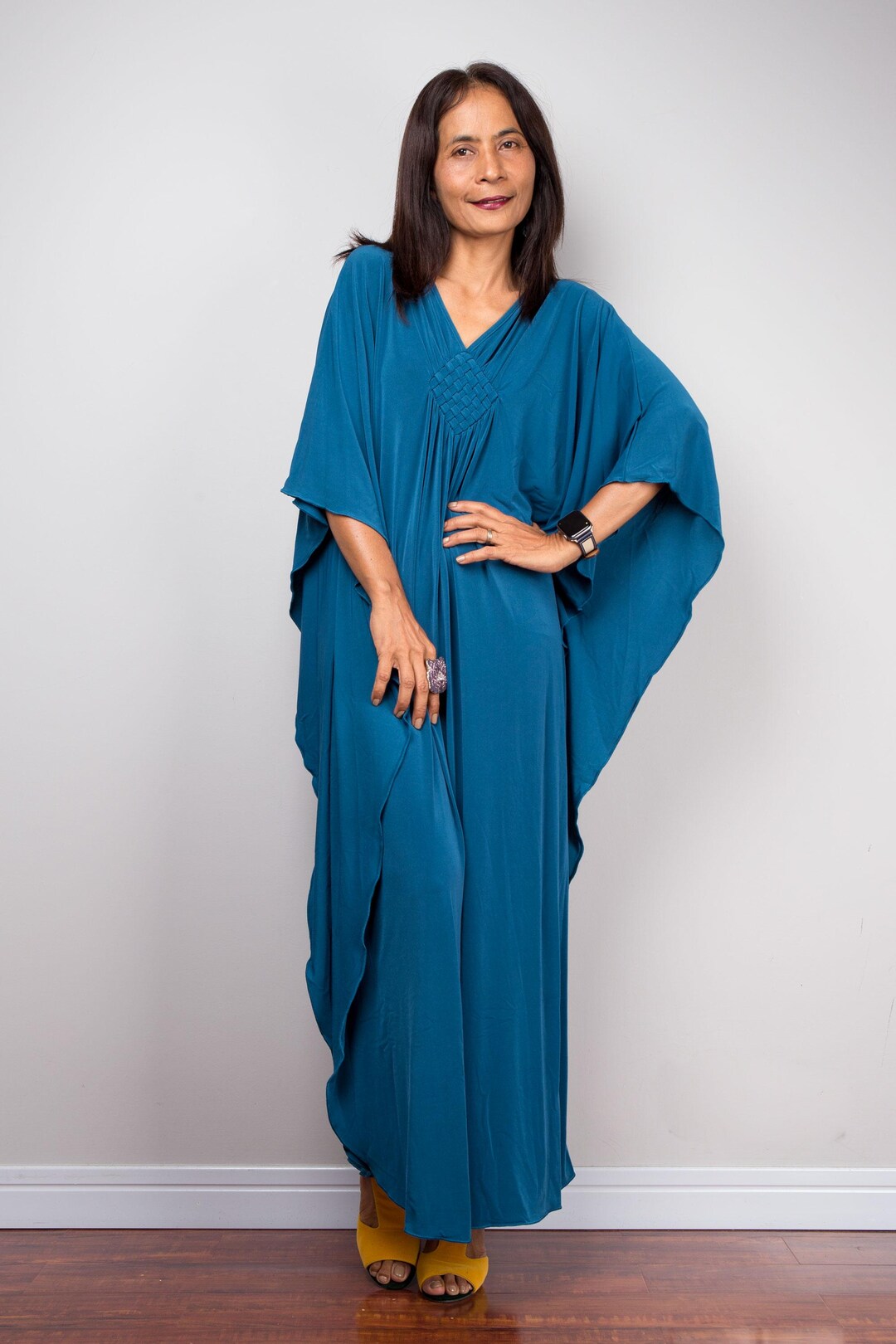 Petite Kaftan Dress for Women, Caftan Dress, Maxi House Dress, Loose ...