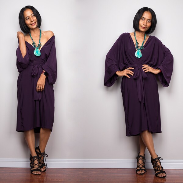 Dark Purple Dress - Etsy