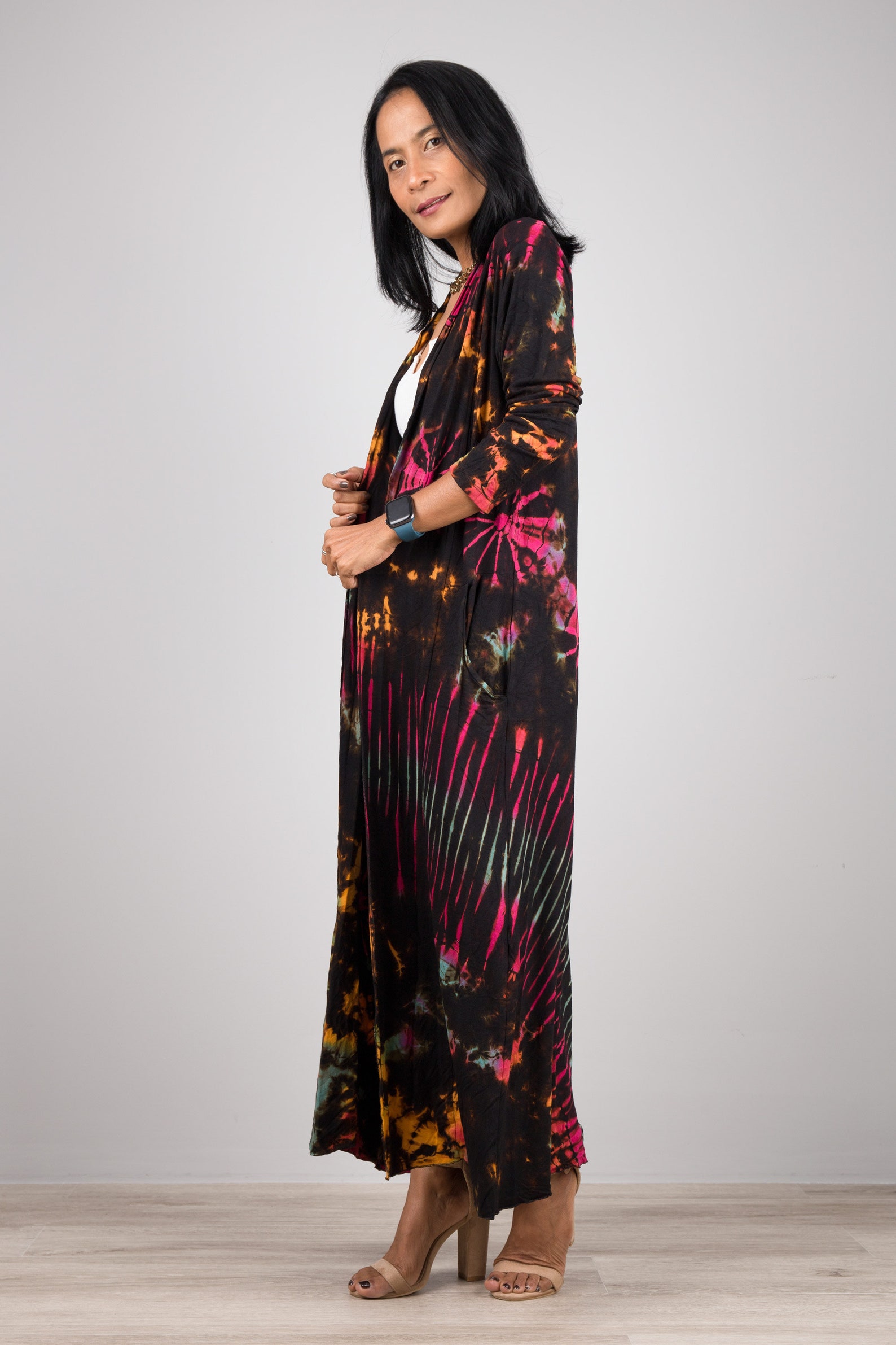 Tie Dye Robe Tie Dye Lounge Wear Cardigan Boho Kimono | Etsy
