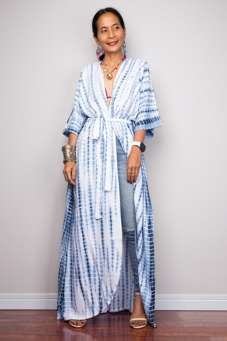 Tie Dye Robe Beach Cover Tie Dye Duster Vest Festival Wear - Etsy