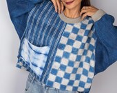 Checkerboard Sweater - Etsy