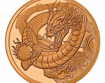 Nordic Creature Copper Coin. 1 Oz Solid Copper 39mm Round | Etsy