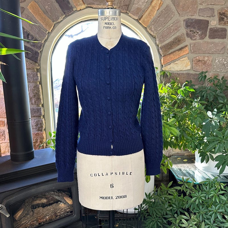 Navy Blue Button Cover - Etsy