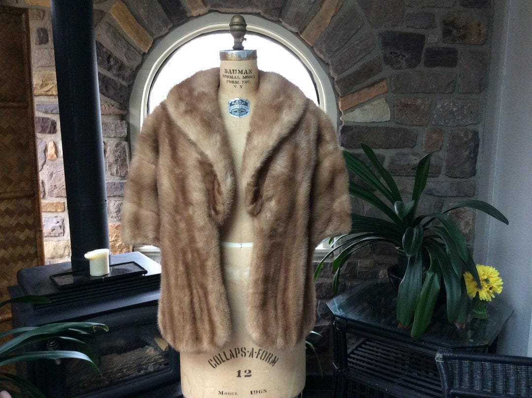 Vintage 1950s Autumn Haze EMBA Natural Brown Mink Jacket, Vintage Fur ...