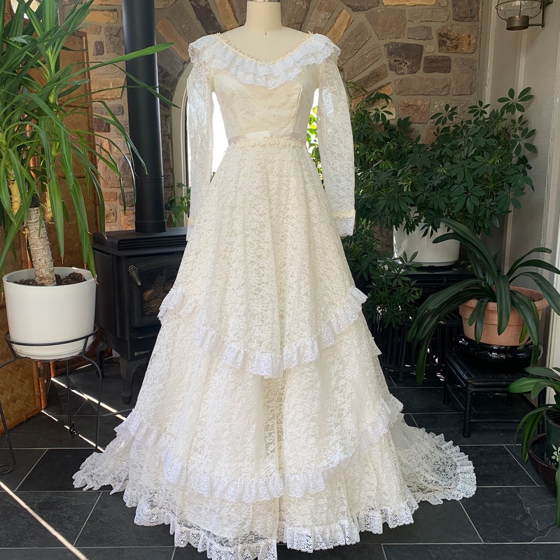 Ivory Ruffle Dress - Etsy