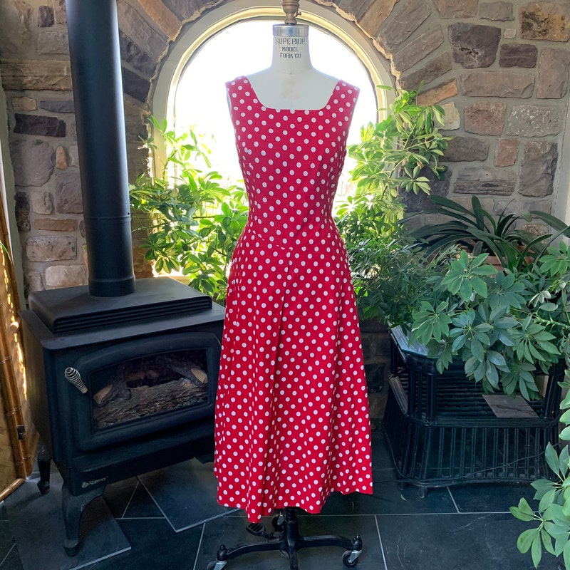 Red Polka Dot Dress - Etsy