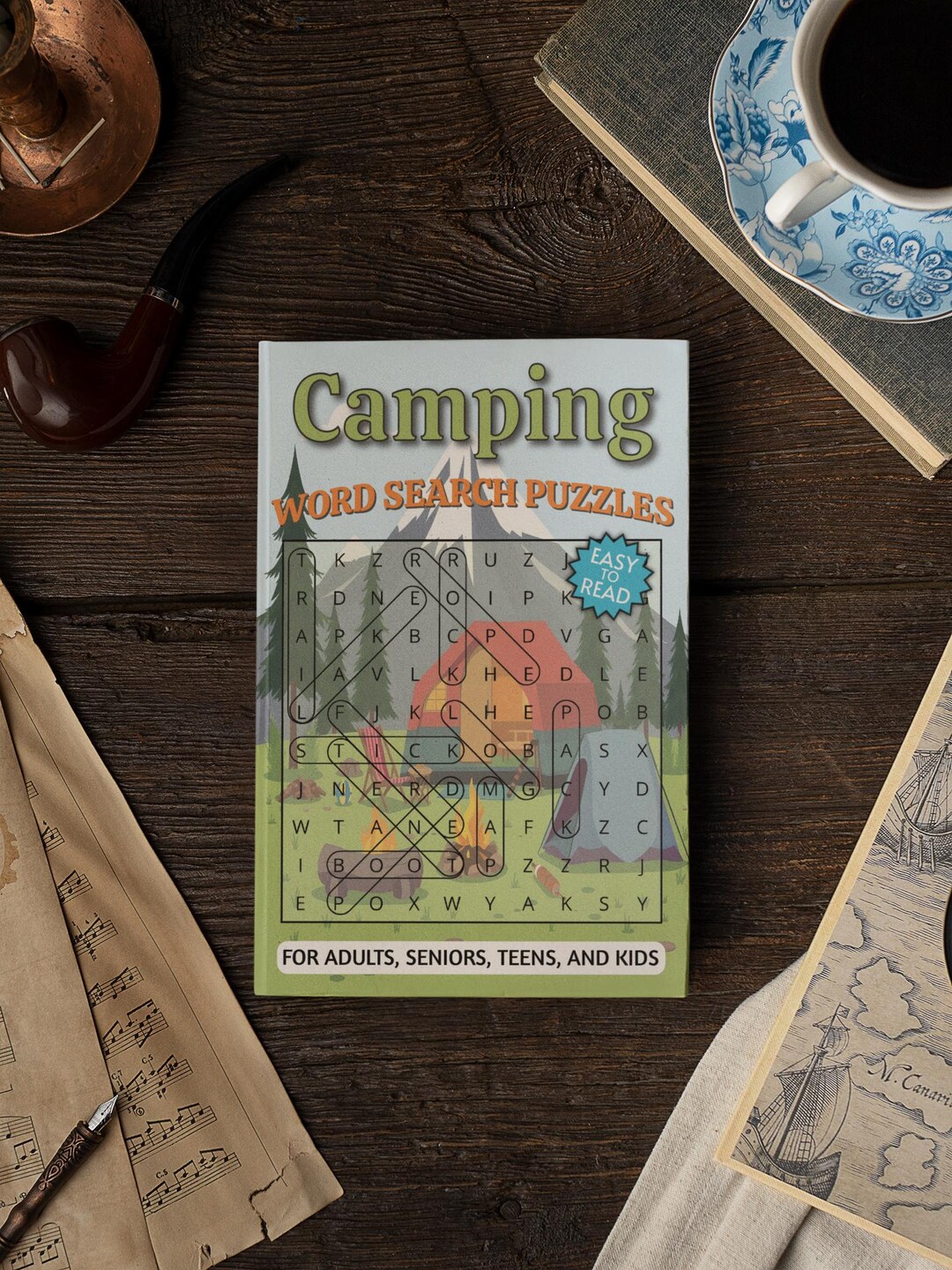 Camping Word Search Puzzle PDF: Printable Camping Puzzles for All Ages ...