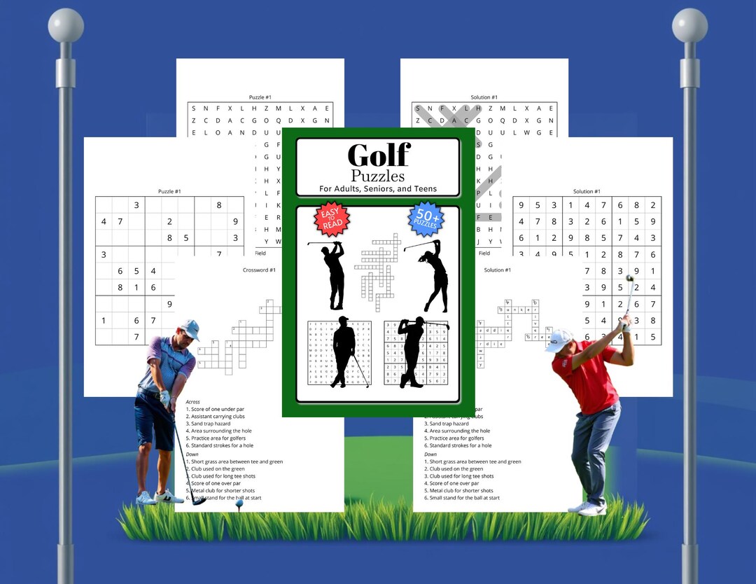 Golf Puzzles PDF: Word Search, Crossword, Sudoku, Printable Fun ...