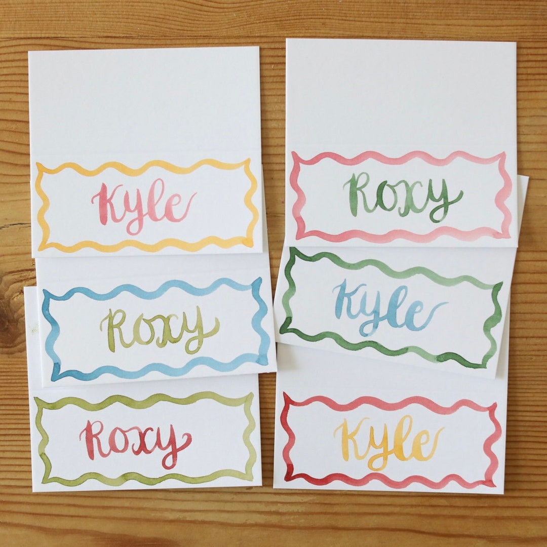 Custom Painted Wedding Name Cards Place Cards - Etsy